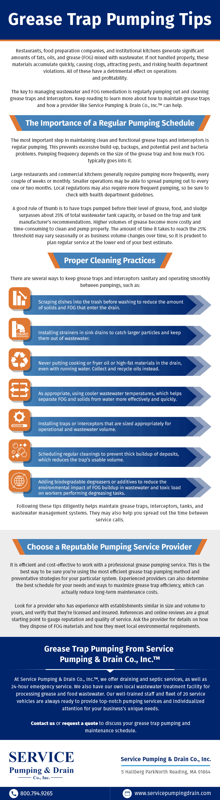 Grease Trap Pumping Tips - Service Pumping & Drain Co., Inc.™